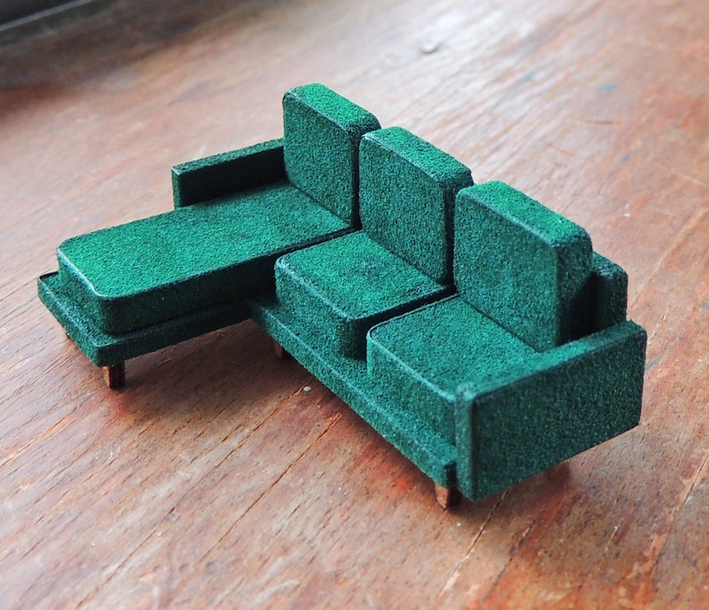 1:48 Miniature Velvet Couch KIT - Etsy