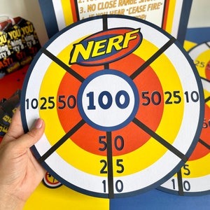 Nerf Targets/ Nerf Rules Sign/ Nerf Cupcake Toppers/ Nerf Thank You ...