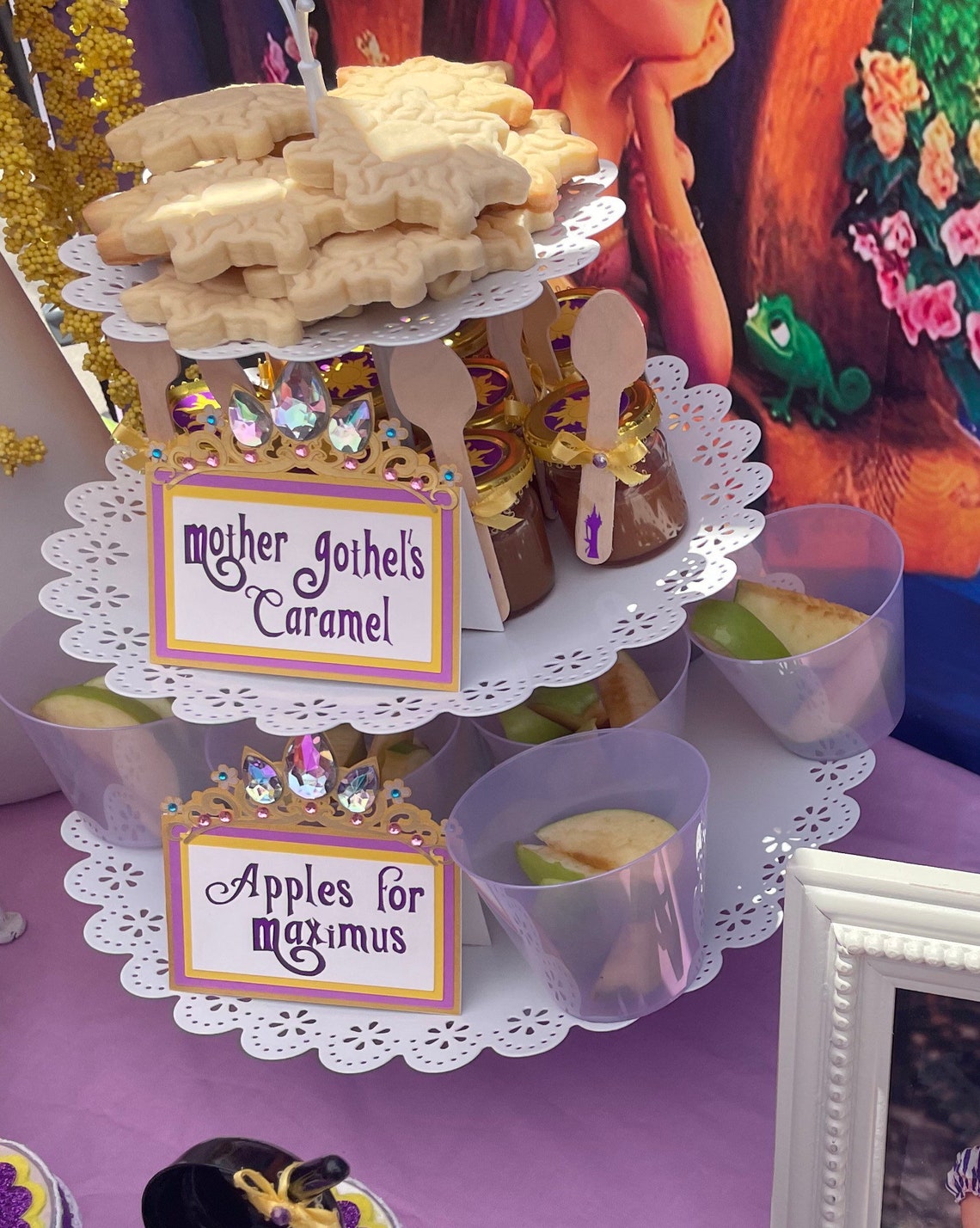 Tangled Theme Food Tents/rapunzel Food Tents/rapunzel Crown - Etsy Canada