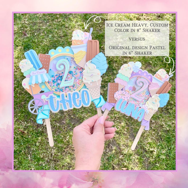Ice Cream & Treats Birthday Cake Topper - Etsy
