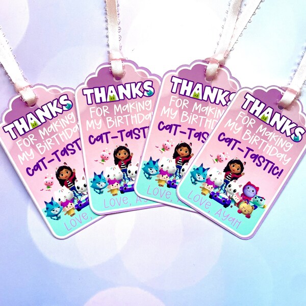Gabby Dollhouse Thank You Sticker - Etsy