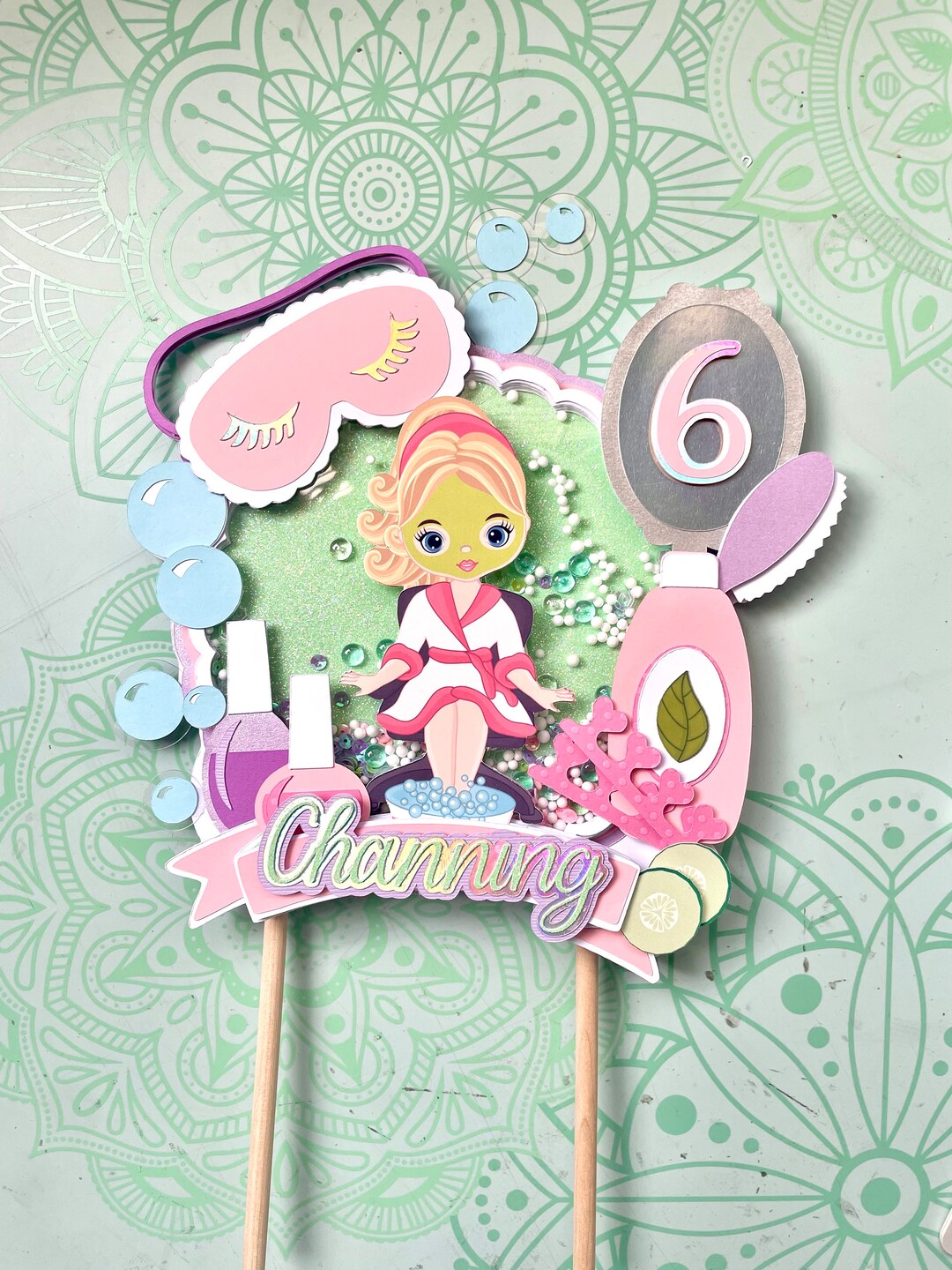 Spa/ Pamper/ Spa Theme Birthday Cake Topper - Etsy
