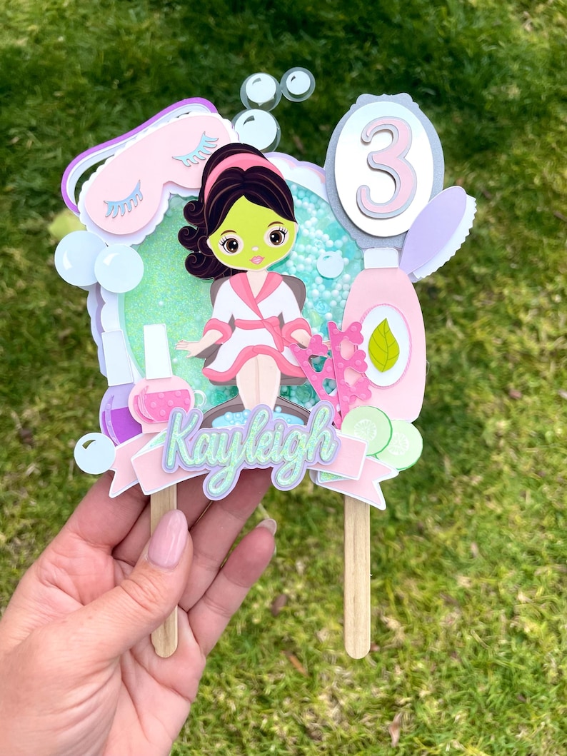 Spa/ Pamper/ Spa Theme Birthday Cake Topper - Etsy