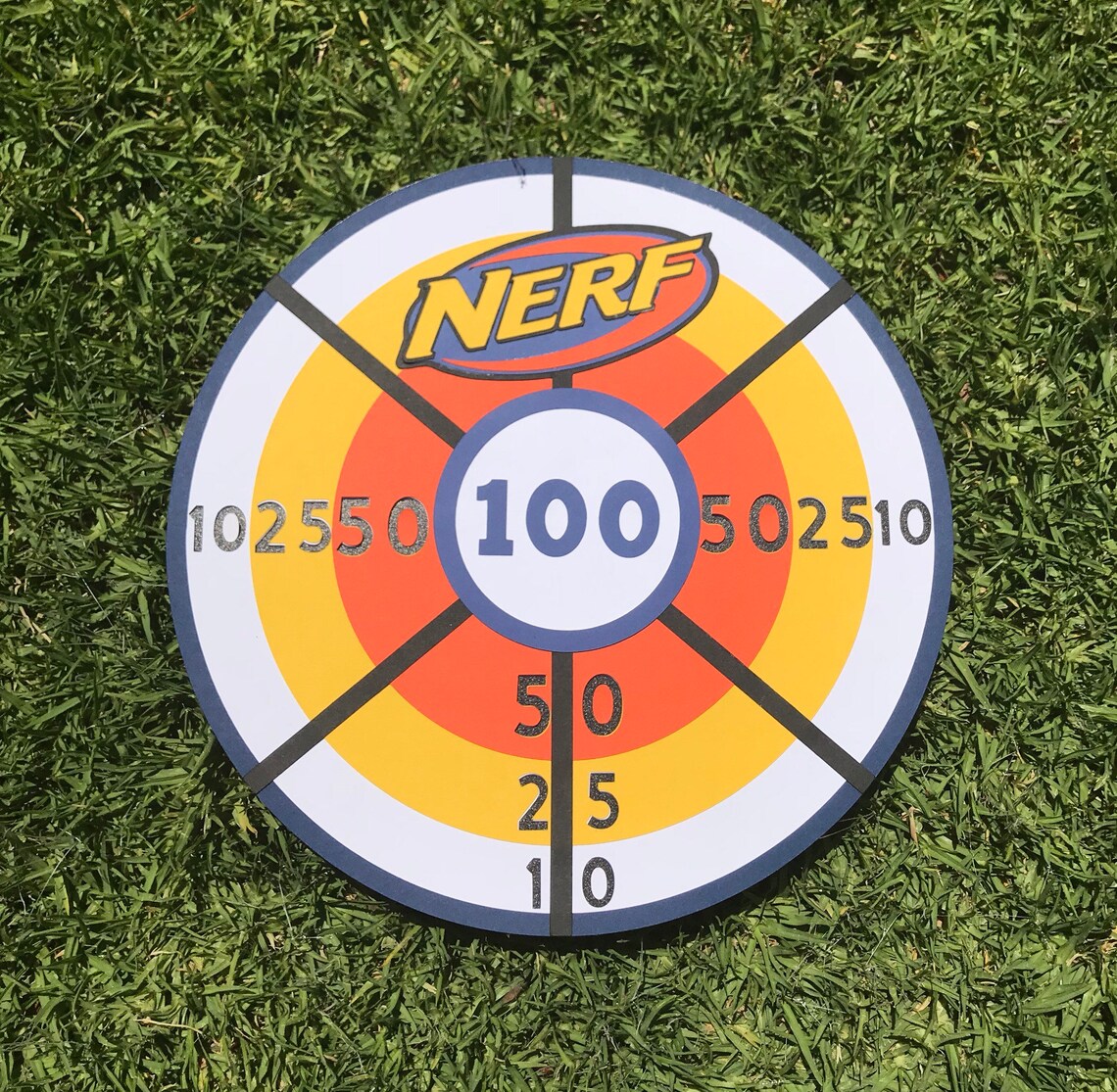 Nerf Targets Nerf Rules Sign Nerf Cupcake Toppers - Etsy
