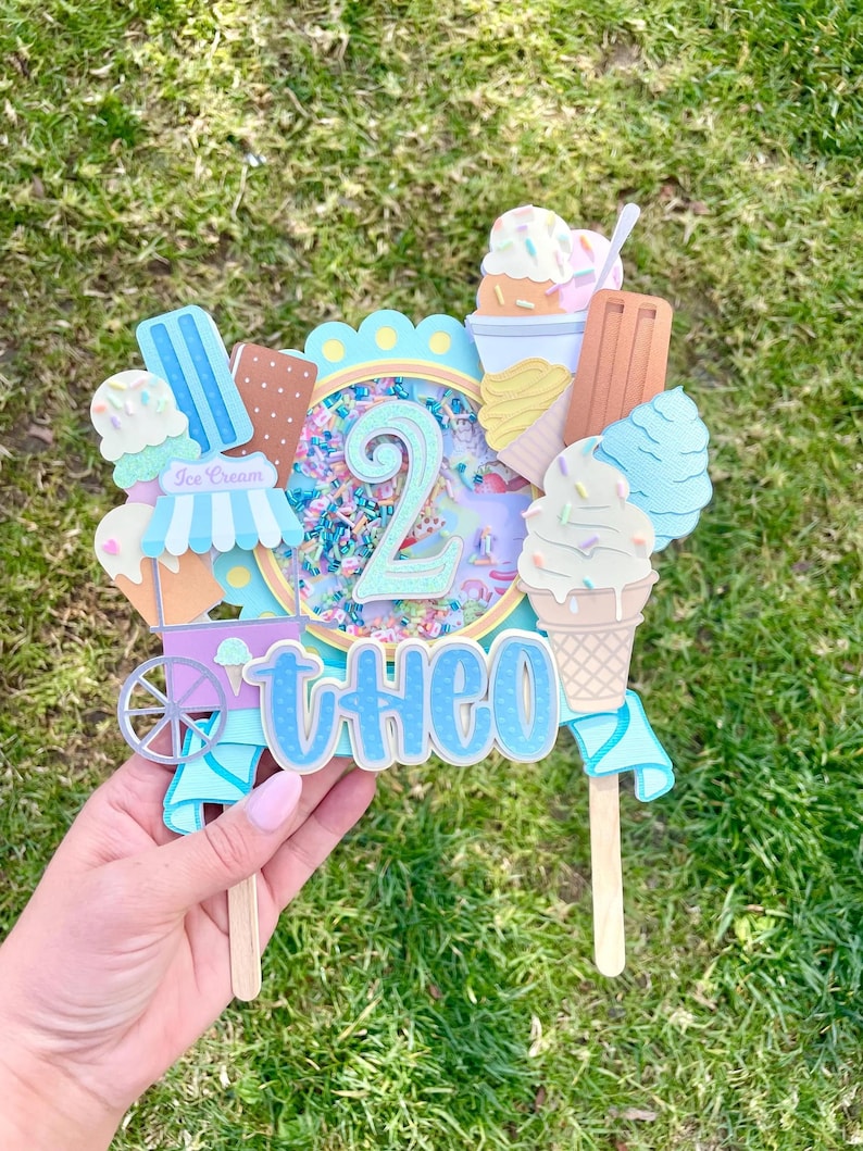 Ice Cream & Treats Birthday Cake Topper - Etsy