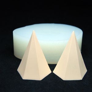 Silicone 2D Pyramid Molds Chocoalte Candle Ornament Candle Soap Moulds ...