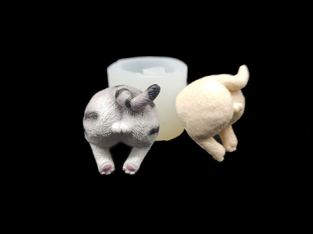 Silicone Mold Cat Butt Casting Mold Cat Butt Candle, Raysin, Decoration ...