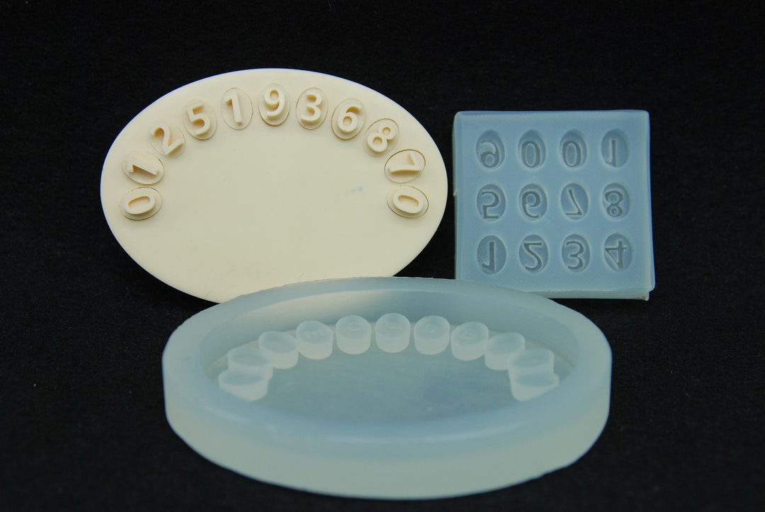 Silicone Mold Round Number Plate Casting Mold Candle, Raysin ...