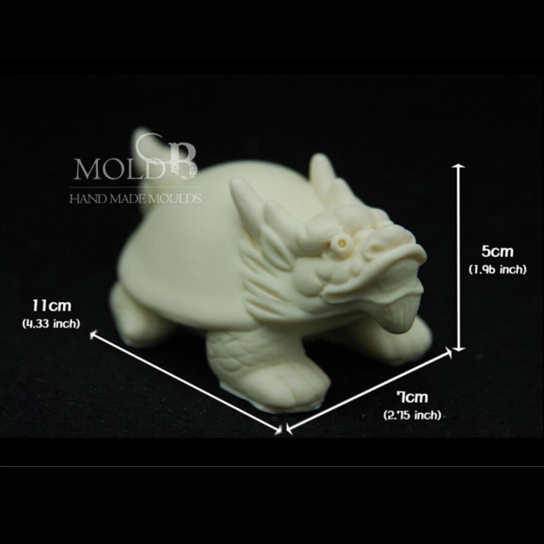 Silicone Mold a Dragon Turtle Casting Mold Candle, Raysin, Decoration ...