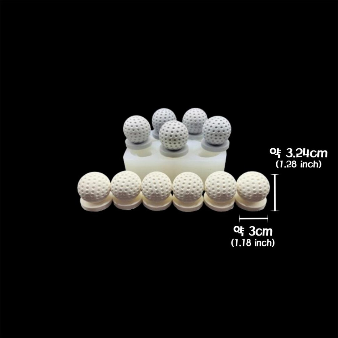 Silicone Mold 6 Golf Balls Casting Mold Candle, Raysin, Decoration ...