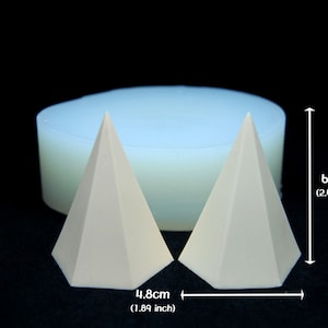 Silicone 2D Pyramid Molds Chocoalte Candle Ornament Candle Soap Moulds ...