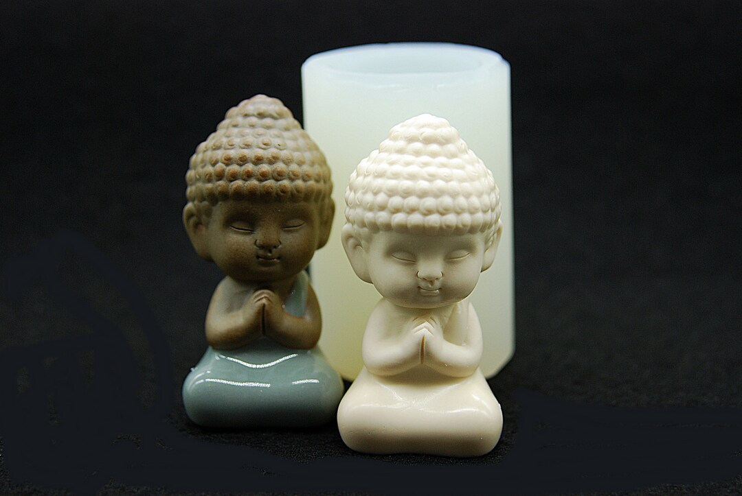Silicone Mold Sitting Buddha 1 Casting Mold Sitting Buddha 1 Candle ...