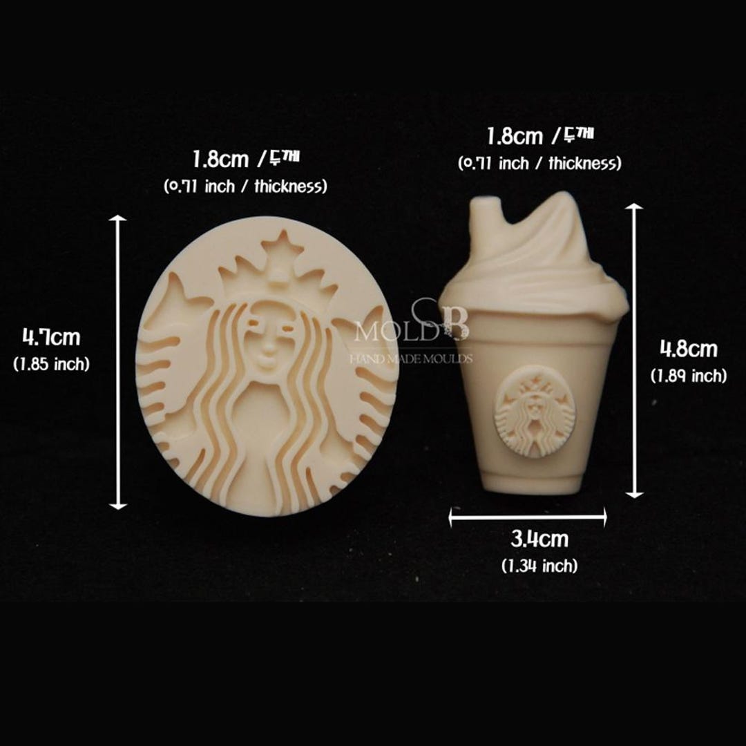 Silicone Mold Starbucks Set Casting Mold Candle, Raysin, Decoration ...