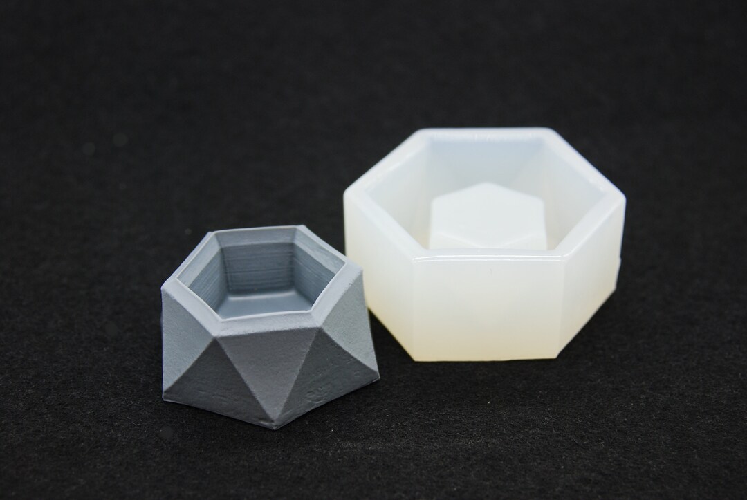 Hexagon Vase, Silicone Wax Mold Chocolate Ornament Candle Mould Fondant ...