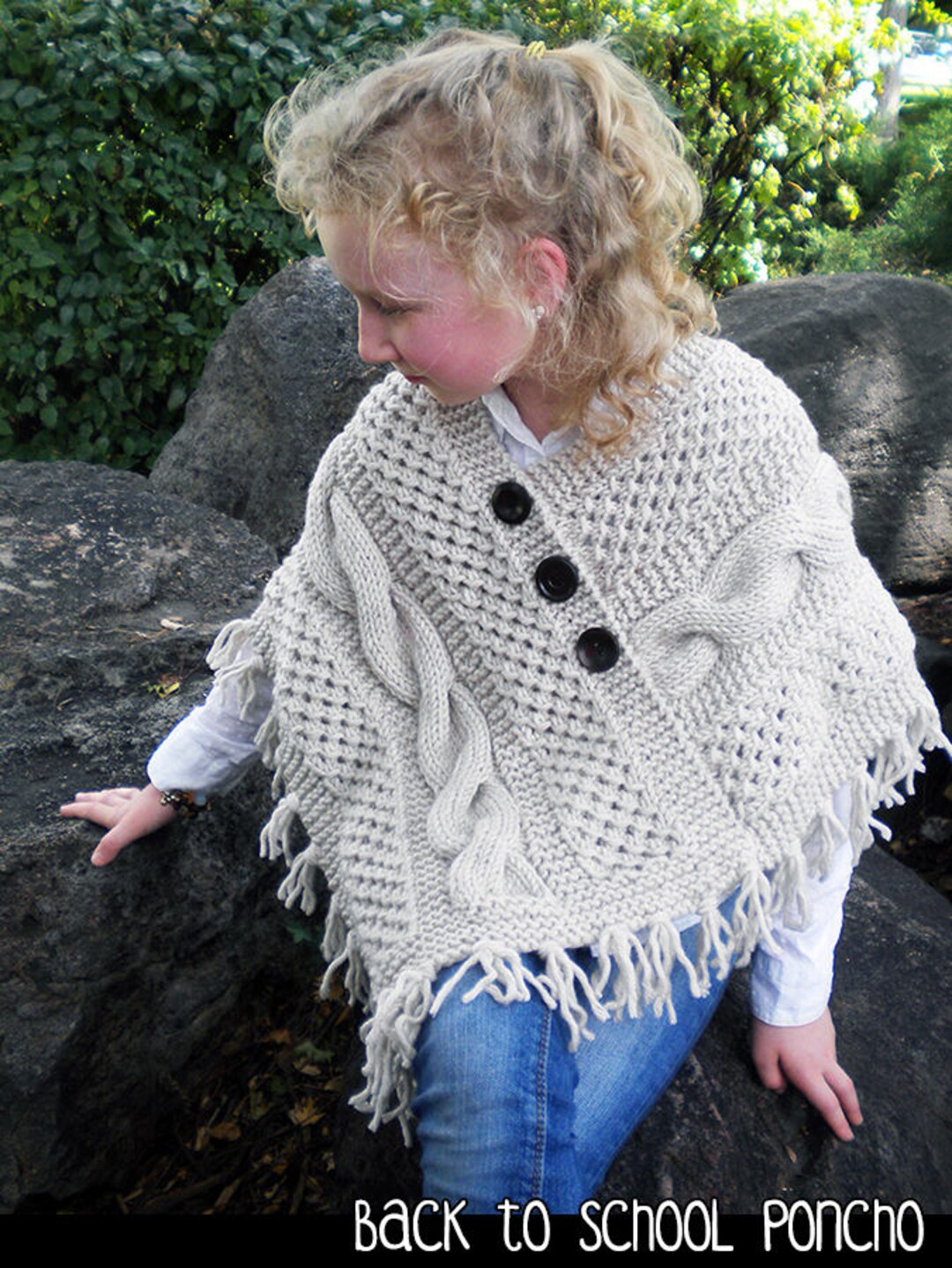 Back to School Poncho - Etsy