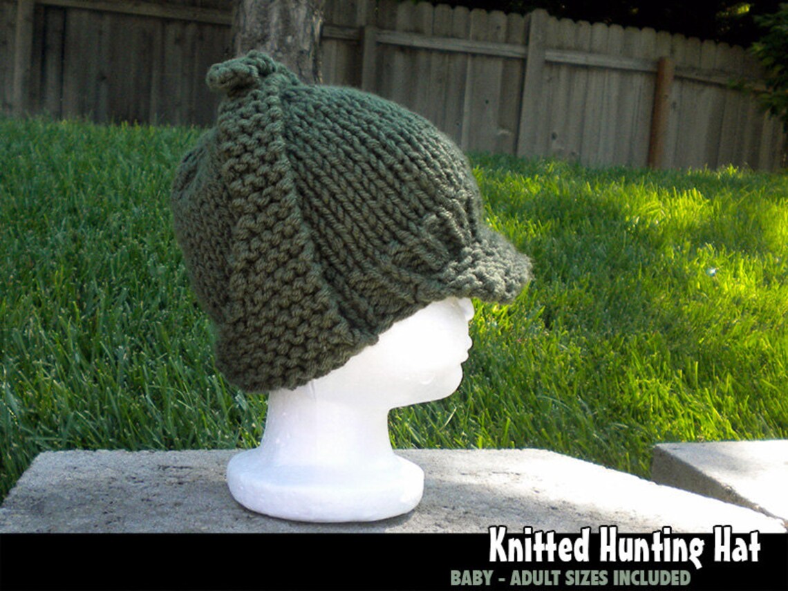 Knitted Hunting Hat for the Family Knitting Pattern - Etsy