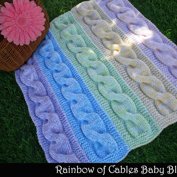 Cable Knit Baby Blanket Pattern - Etsy