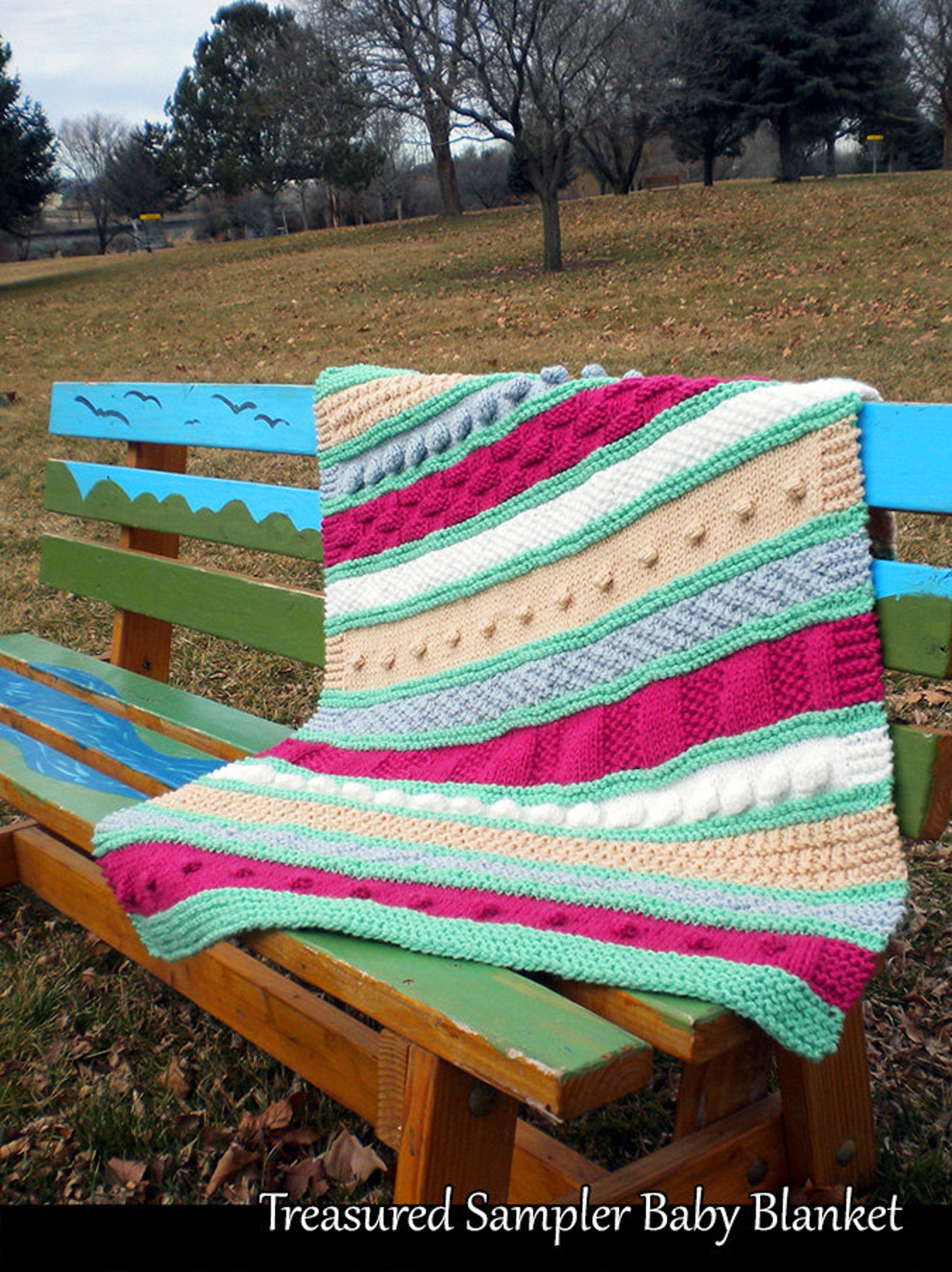 Treasured Sampler Baby Blanket Knitting Pattern - Etsy