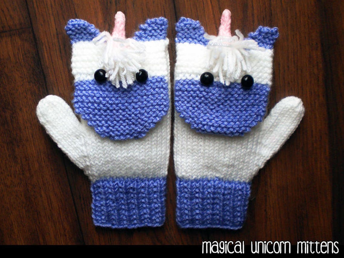 Magical Unicorn Mittens for the Family Knitting Pattern - Etsy
