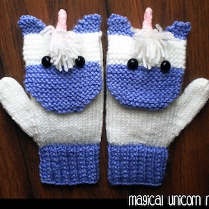 Magical Unicorn Mittens for the Family Knitting Pattern - Etsy