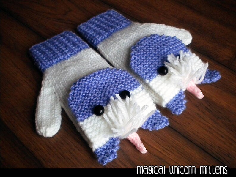 Magical Unicorn Mittens for the Family Knitting Pattern - Etsy