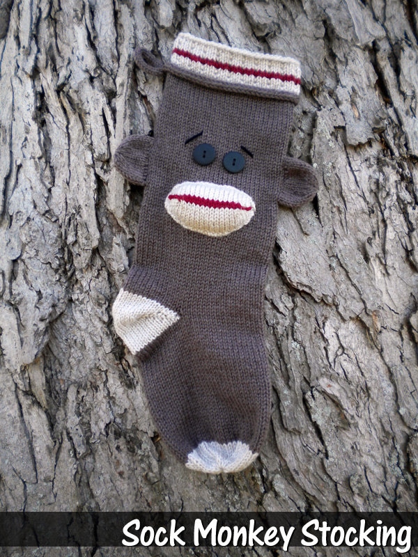 Sock Monkey Stocking Knitting Pattern - Etsy