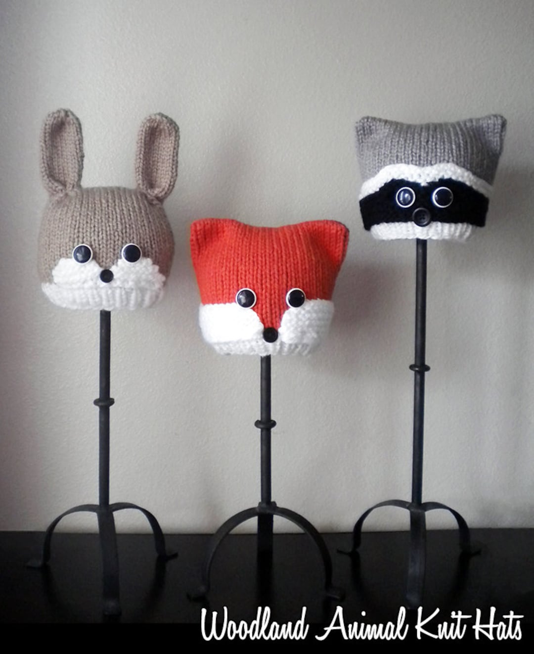 Woodland Animals Knit Hat Pattern - Etsy
