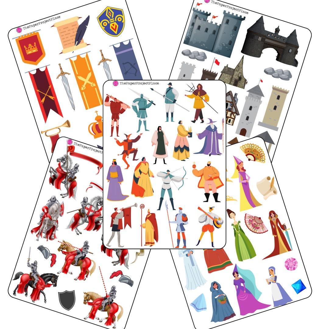 Medieval Digital Sticker Set for Digital Planners and - Etsy
