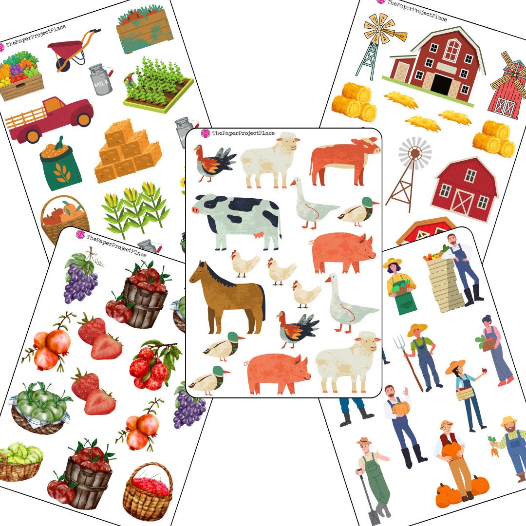 Farm Digital Sticker Set for Digital Planners and Journaling - Etsy
