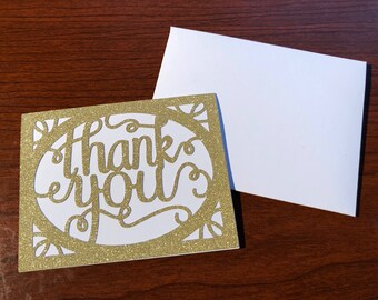 Cursive thank you | Etsy