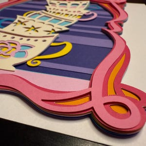 DIY Tea Party Shadow Box Art--3-dimensional Make-it-yourself Craft Kit ...