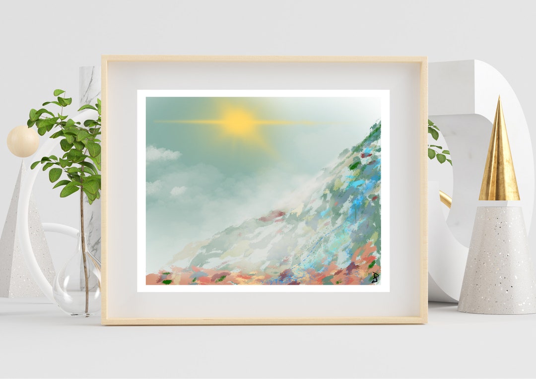 Mountain Majesticdigital Art Print, Landscape 8x10 Poster - Etsy
