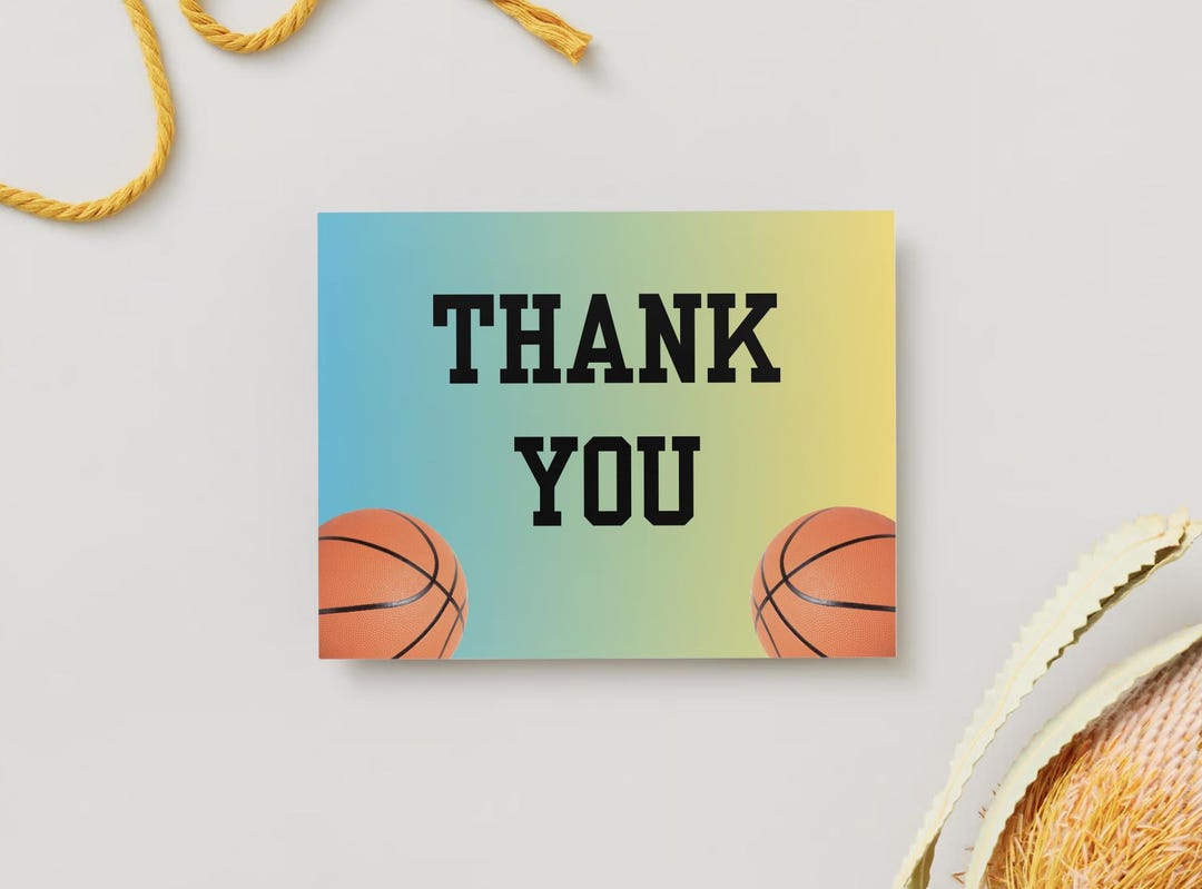 Slam Dunk Celebration Physical Thank You Note Card Individual or Sets ...