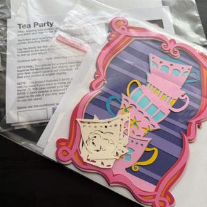 DIY Tea Party Shadow Box Art--3-dimensional Make-it-yourself Craft Kit ...