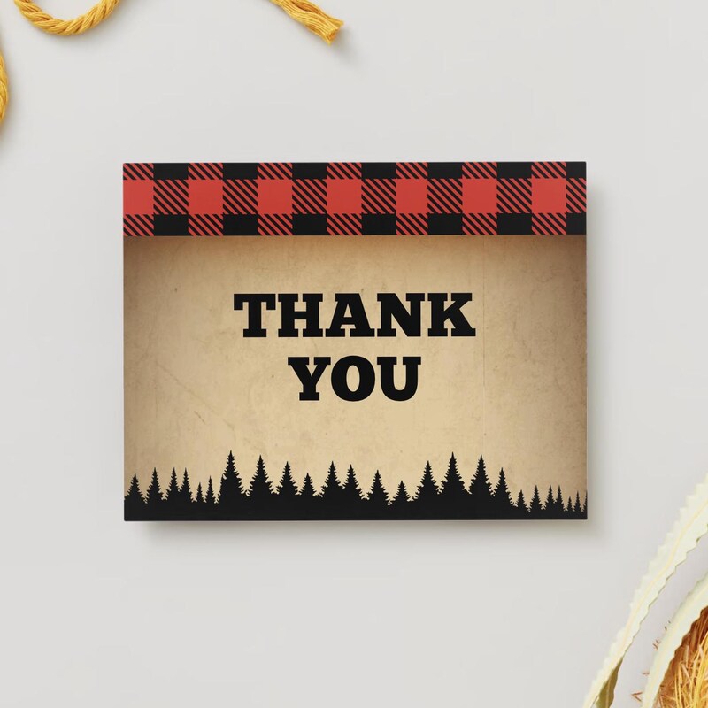 Manly Thank You Card - Etsy