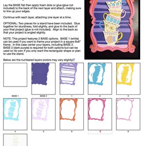 DIY Tea Party Shadow Box Art--3-dimensional Make-it-yourself Craft Kit ...