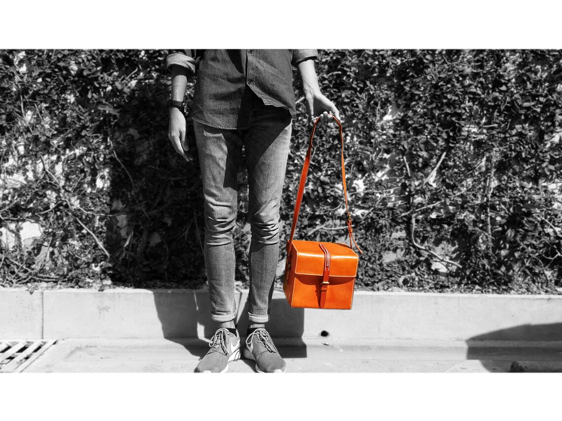 Camera Bag Leather DSLR Camera Bag Reporter Bag Box Bag - Etsy