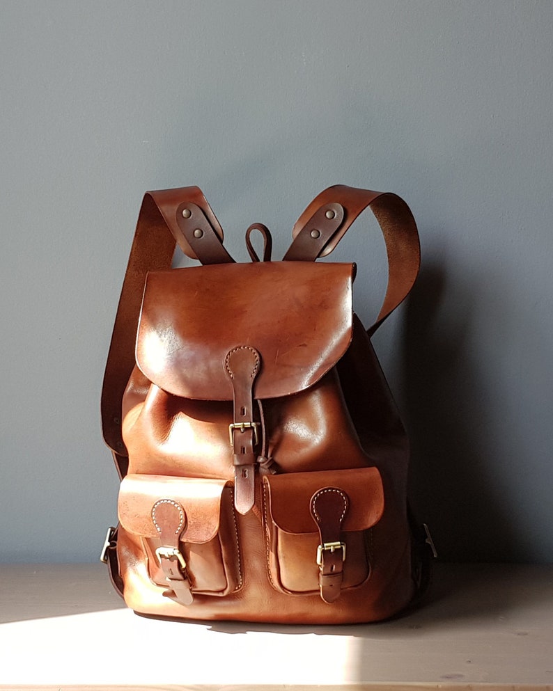 Backpack Leather Dark Brown Mens Backpack Womens Leather - Etsy