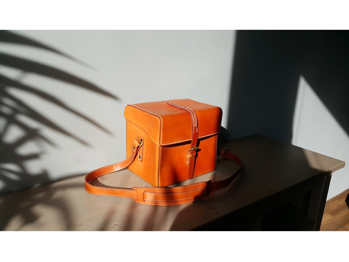 Camera Bag Leather DSLR Camera Bag Reporter Bag Box Bag - Etsy