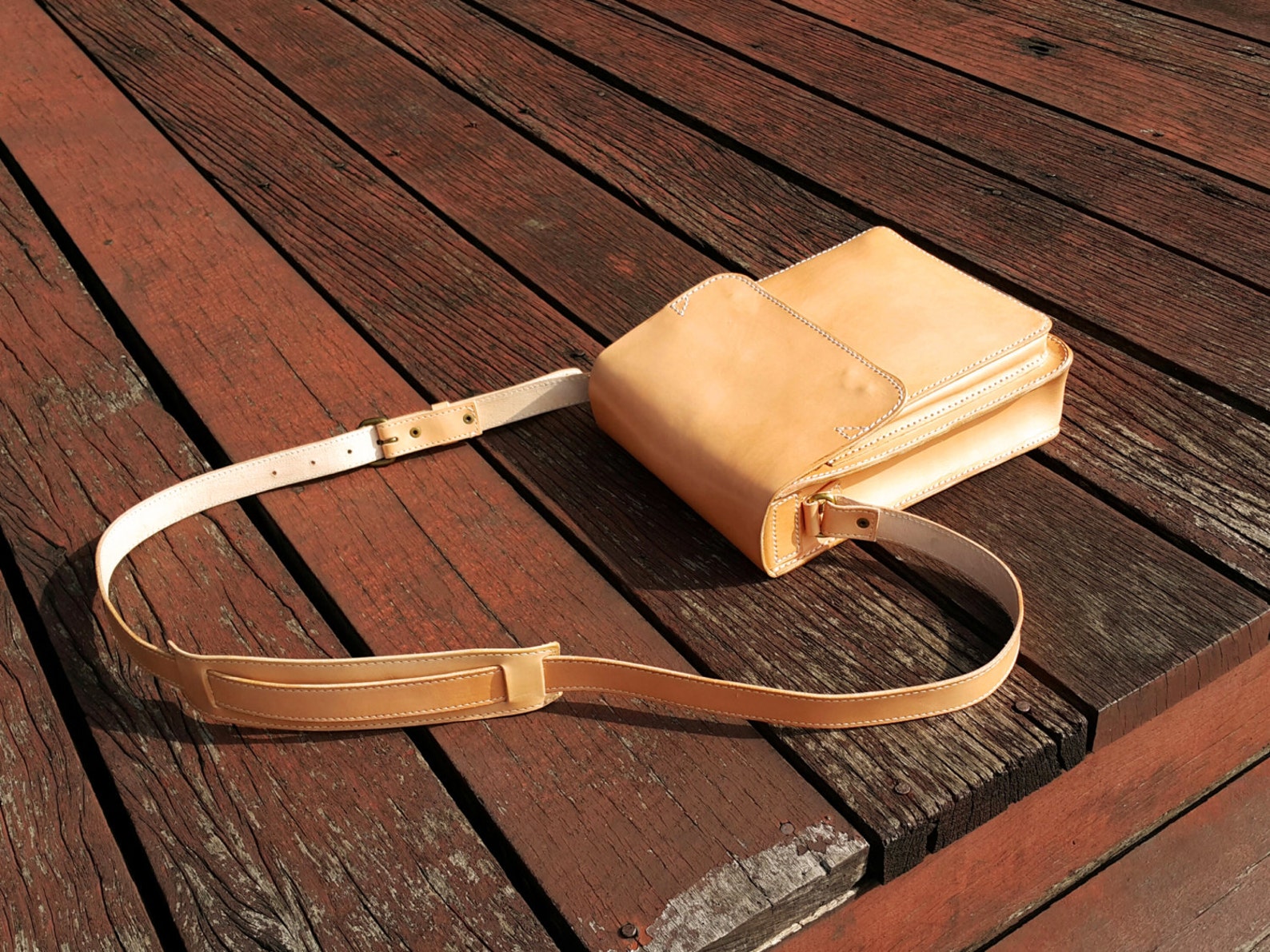 Leather Sling Bag Slim Crossbody Bag Leather Gadget Bag | Etsy