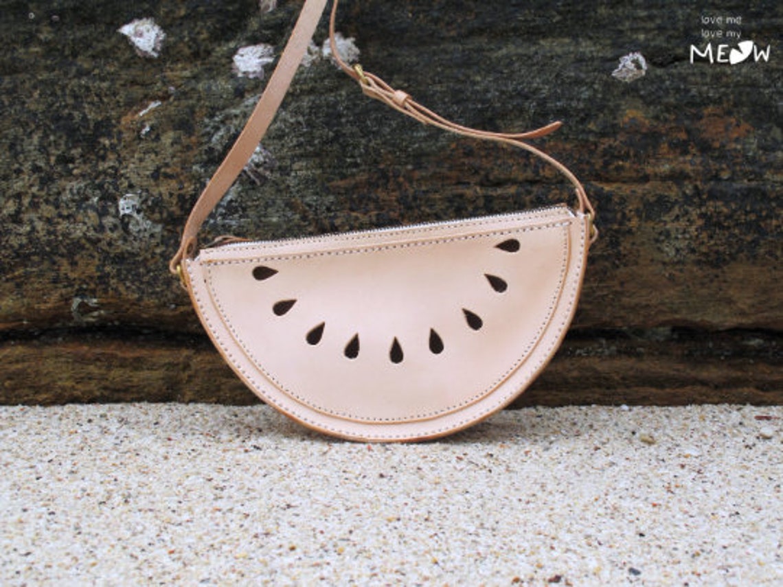 Bag Watermelon Cute Summer Crossbody Purse Leather Zippered | Etsy