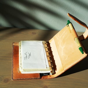 Filofax Binder Pocket Size 6 Ring Binder Planner Leather Personalized ...