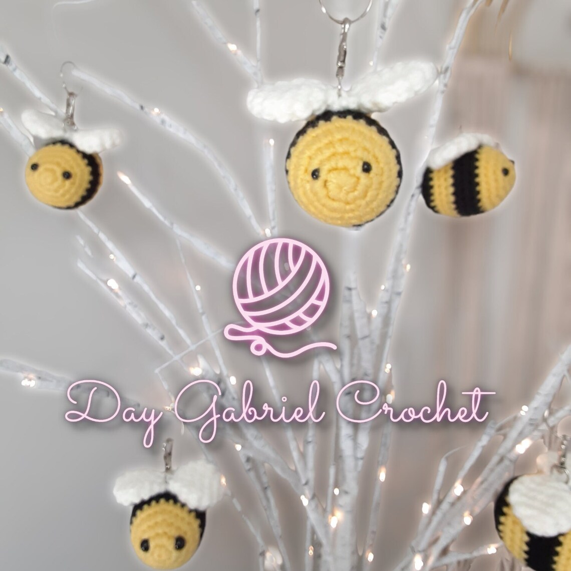 Buzzy Bee Crochet Keychain PATTERN: Whimsical Amigurumi Accessory for ...