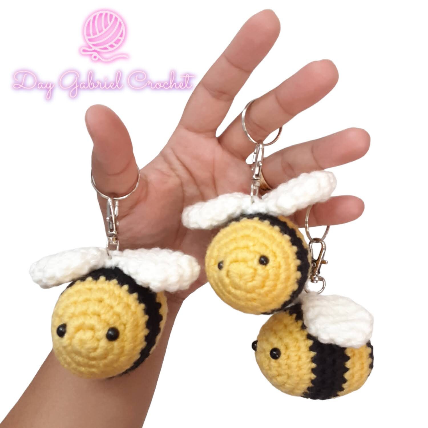 Buzzy Bee Crochet Keychain PATTERN: Whimsical Amigurumi Accessory for ...