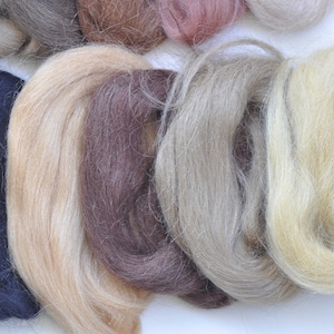 Angora Goat Mohair Wool Roving Needle Felting Wool Bundle Doll Hair 5 ...
