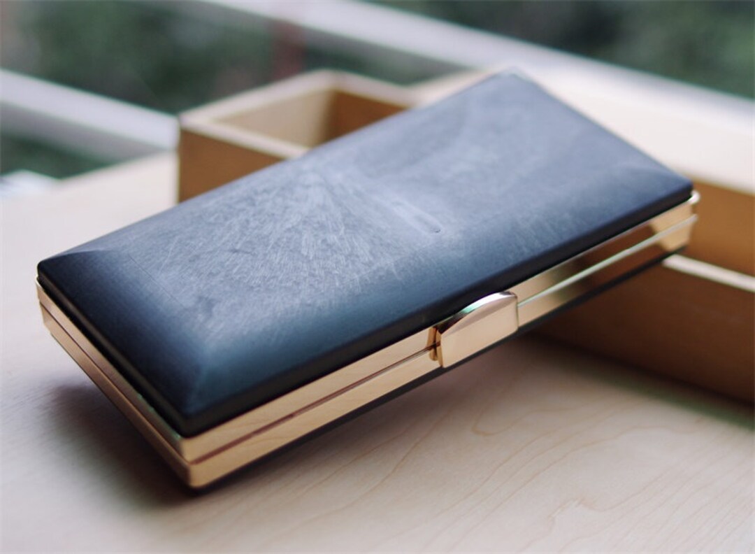 Rectangular Box Purse Frame Clutch Bag Glue-in Purse Frame 19.5x9.5cm ...