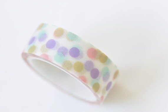 Colorful Polka Dots Washi Tape 15mm Wide X 5M Roll No.12828 | Etsy