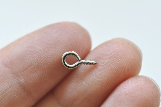 Screw Eye Pins Mini Hook Bail 5x10mm Set of 50 Various Colors - Etsy