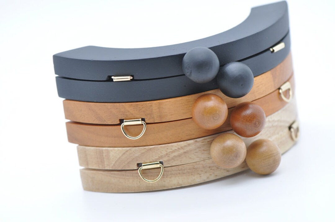 1 Piece 14cm Retro Purse Frame Wood Handle Purse Frame Come With Screws ...
