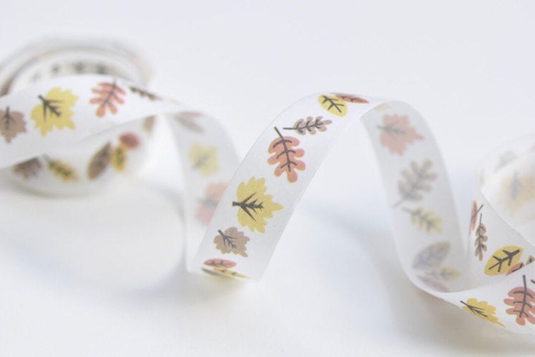 10 Rolls Leaf Washi Tape Autumn Color Lined Leaves Scrapbooking Tape ...